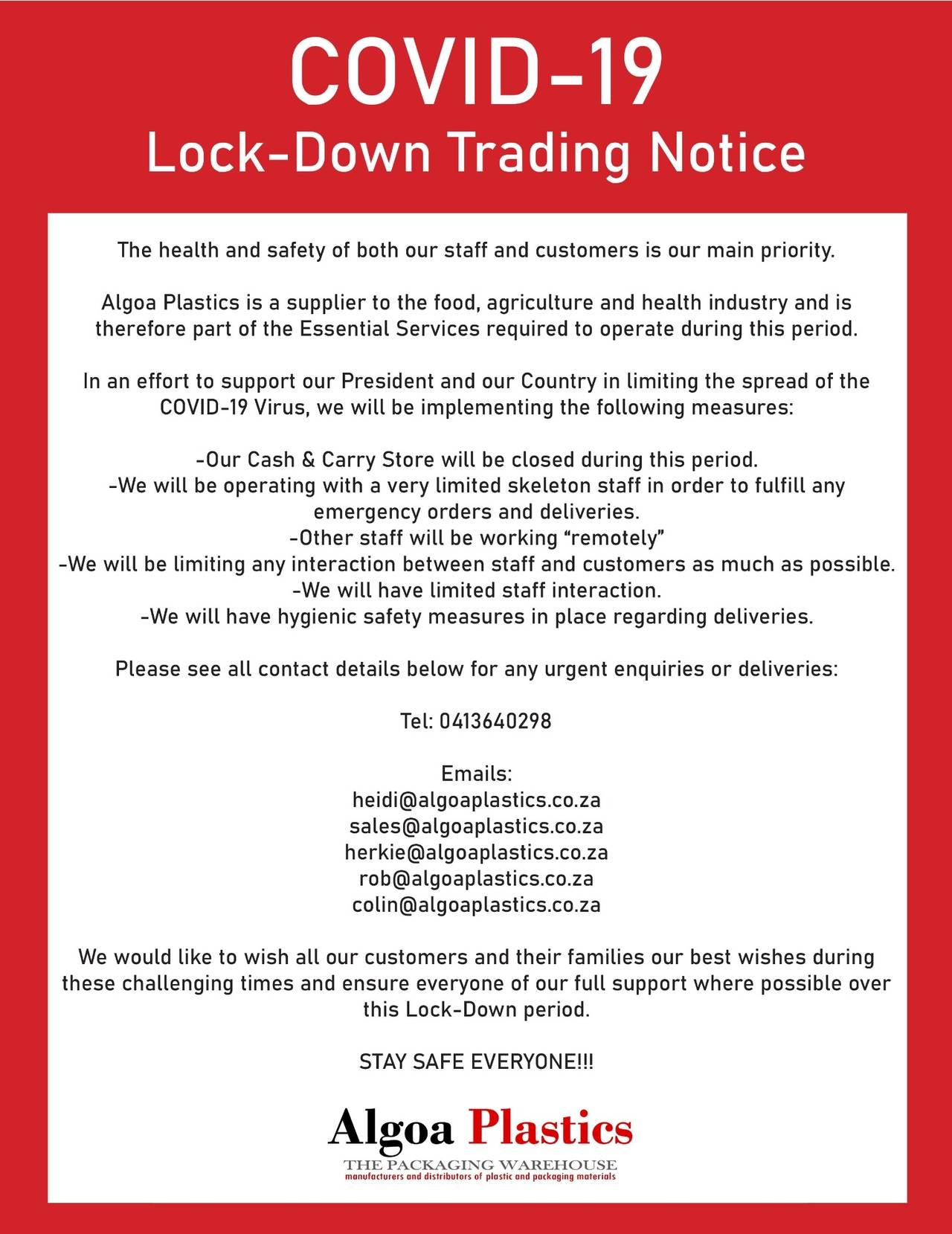 Home | Plastics, Warehouse, Boxes, Bags, Port Elizabeth